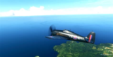 Grumman F6f 5 Hellcat Royal Navy Jx785 For Microsoft Flight Simulator Msfs