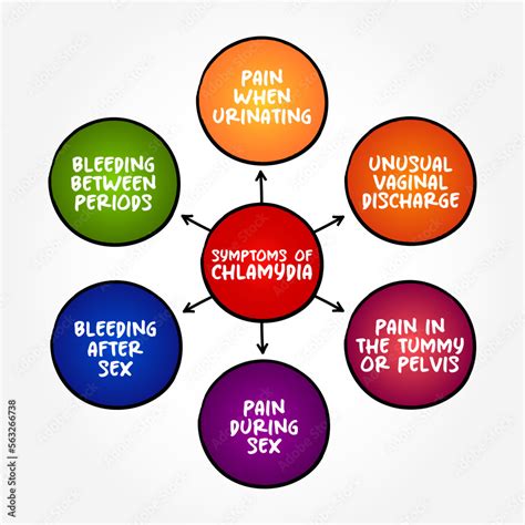 Symptoms Of Chlamydia Common Std That Can Cause Infection Among Both Men And Women Mind Map