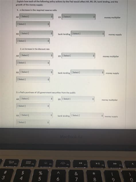 Solved Explain How Each Of The Following Policy Actions By