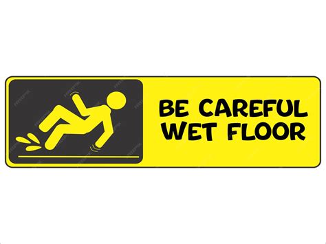 Vector De Señal De Piso Mojado Vector Premium