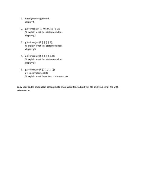 Solved 1 Read Your Image Into F Display F 2 G2 Imadjust