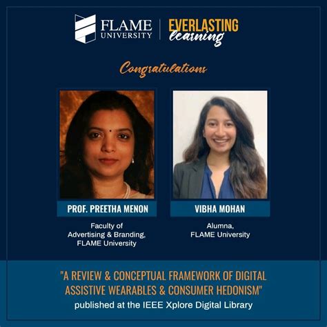 Flame University On Linkedin We Congratulate Dr Preetha Menon Faculty Of Advertising And