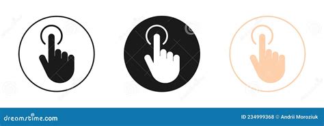 Computer Mouse Cursor Pointer Icons Set Hand Cursor Icons Set Stock