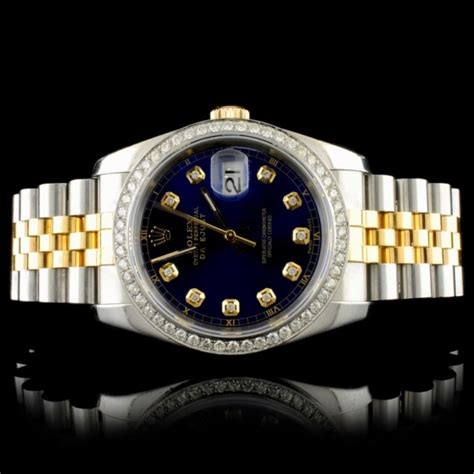 Rolex Datejust 116233 18k Ygss Diamond 36mm Watch