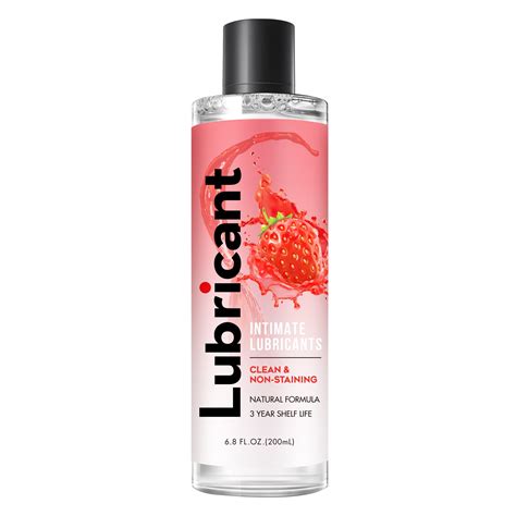 No Rinse Water Based Personal Lubricant Strawberry Flavored Lube