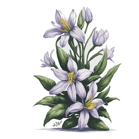 Premium Vector Watercolor Vector Dogtooth Clipart Floral Bouquet Editable