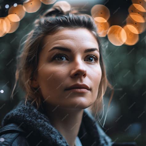 Premium Photo Natural Real Person Portrait And Closeup Of A Woman Girl Or Female Outside In