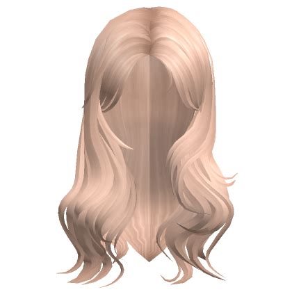Blonde Long Wavy Middle Part Bangs Roblox