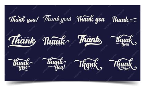 Colección De Logos De Gracias Vector Premium