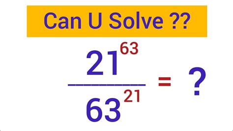 Nice Exponential Math Simplificationmath Olympiad Question Youtube