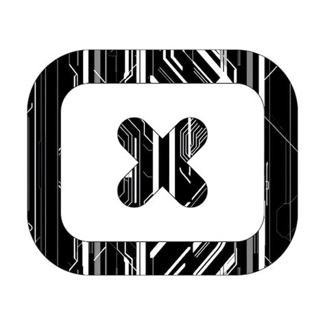 Premium Photo Rectangle Xmark Icon Black White Technology Texture
