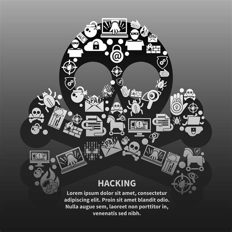 Hacker Skull Poster 442976 Vector Art At Vecteezy