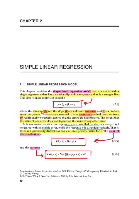simple linear regression 12 chapter 2 simple linear regression 2