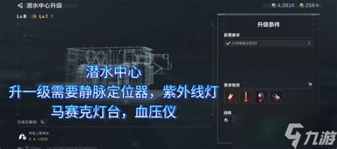 三角洲行动潜水中心收藏室升级材料大全三角洲行动九游手机游戏
