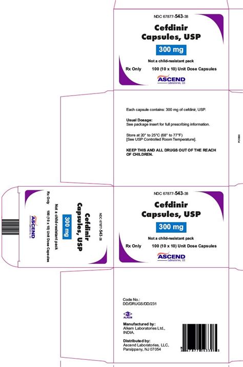 Cefdinir Capsules Package Insert