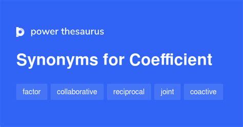 Coefficient Synonyms 372 Similar Words And Phrases