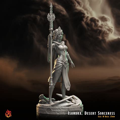🏜️ Isandra The Desert Sorceress・ 3d File For 3d Printing・cults