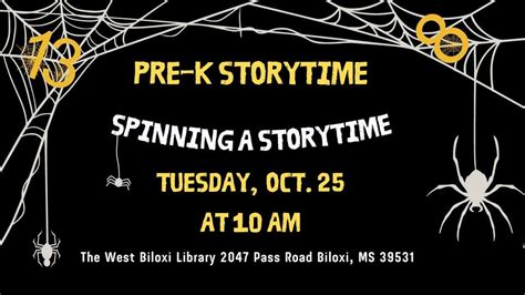 Ppre K Storytime Spinning A Storytime At West Biloxi Library On 25th October 2022