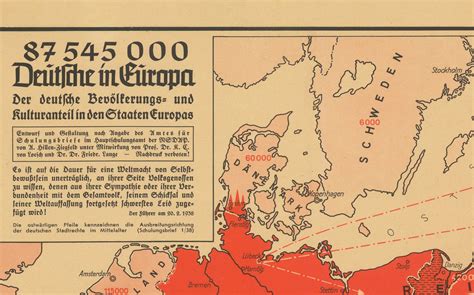 Old Ww2 Propaganda Map 1938 87 545 000 Deutsche In Europa Germa