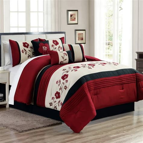 Unique Home Manisa 7 Piece Comforter Set Flower Floral Bed In A Bag