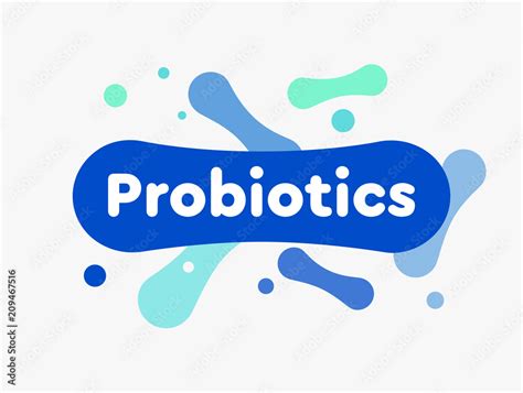 Probiotics Bacteria Vector Logo Prebiotic Lactobacillus Vector Icon