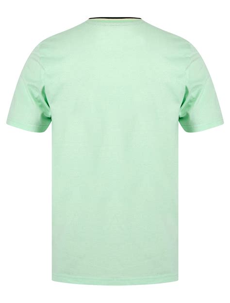 Westport Cotton Jersey Crew Neck Ringer T Shirt In Bay Green Kensing