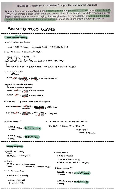 General Chemistry Percent Composition Problem And Solution