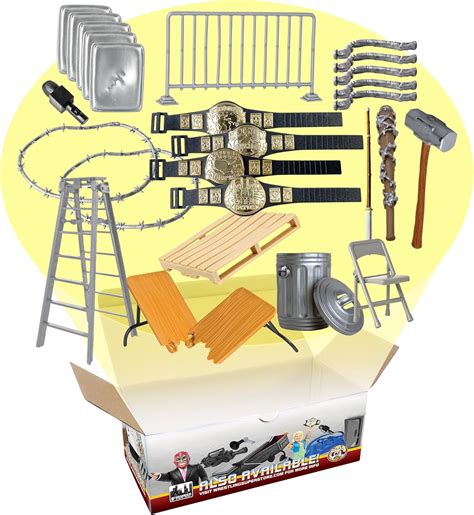 Hardcore 26 Piece Accessory Set For Wrestling Action Figures Amazon