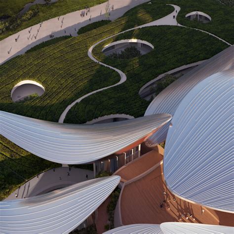 竹叶为顶，mad 安吉“两山”未来科技城文化艺术中心已动工 Archdaily