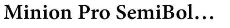 Minion Pro Semibold Caption Font Webfont And Desktop Myfonts