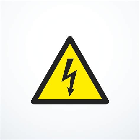 Premium Vector High Voltage Warning Sign Vector Illustration
