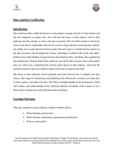 data analytics brochure pdf analytics data analysis