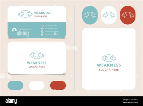 Weakness Logo Design With Editable Slogan Branding Book And Business Card Template Stock Vector