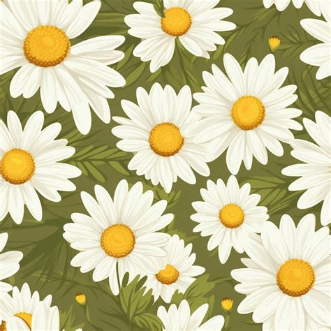 Premium Ai Image Daisy Magic Floral Pattern Art