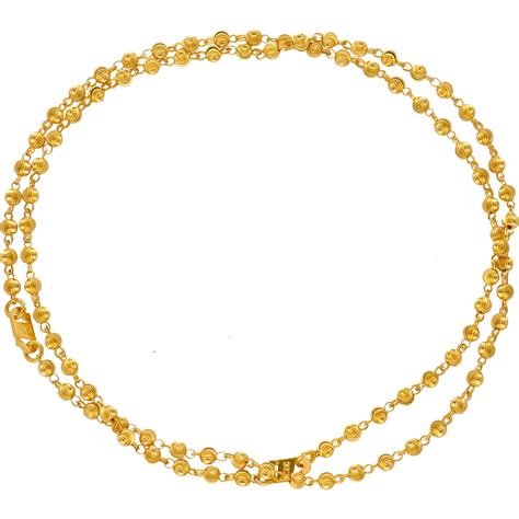 22k Yellow Gold Beaded Anklet Set 116gm Virani Jewelers