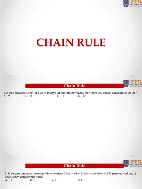 Chain Rule Class Pdf