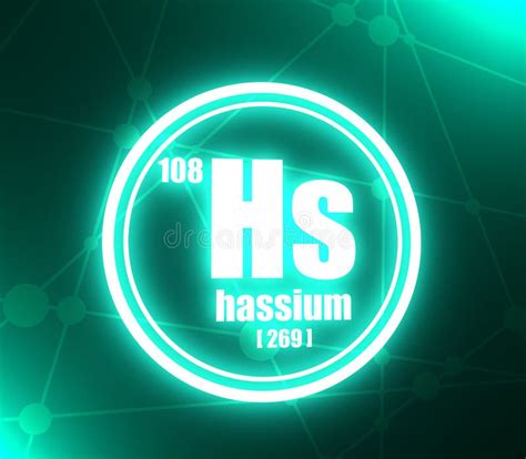 Hassium Chemical Element Stock Illustration Illustration Of Bulb