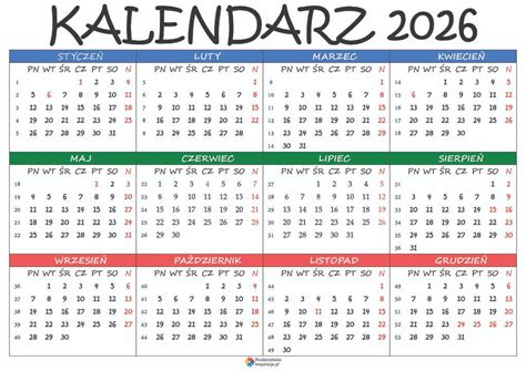 6 Kalendarzy Na 2026 Rok Do Druku Darmowe Kalendarze W Pdf