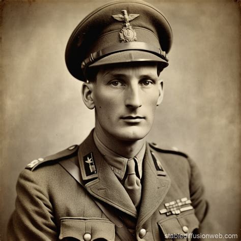 Siegfried Sassoon In Military Uniform Stable Diffusion Online