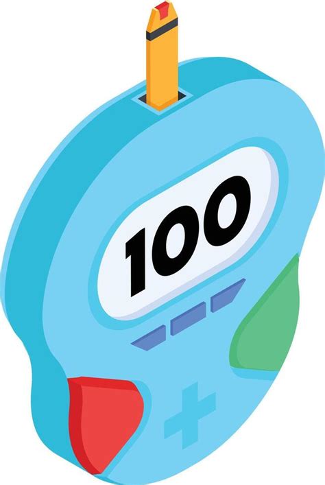 Isometric Blood Glucose Meter Icon 48802954 Vector Art At Vecteezy