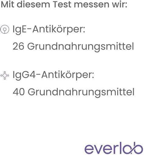 Everlab Food Reaction Test Ige And Igg4 Screening For 40 Foods Home