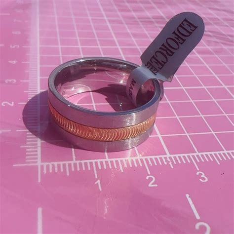 Ed Force Accessories Ed Force Sterling Silver Ring Size Gold Middle