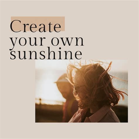 Free Psd Positive Thoughts Template Psd Quote For Social Media Post