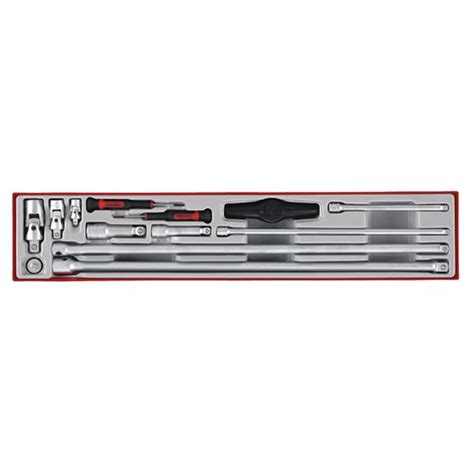 Teng 13pce 14 38 12 Dr Ext Bar And Acc Set Ttx Tray Itm Industrial Products