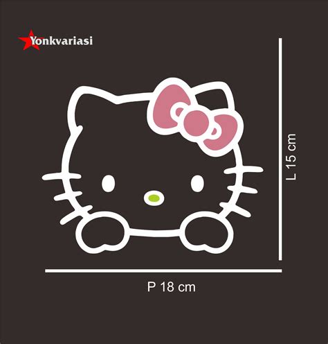Stiker Cutting Kepala Hello Kitty Buat Mobil Motorstiker Kepala Hello