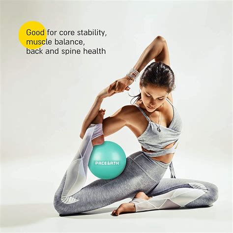 9 Inch Small Exercise Ball For Pilates Barre And Yoga Green Mini