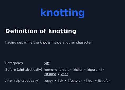 Knotting Definition The Furry Dictionary