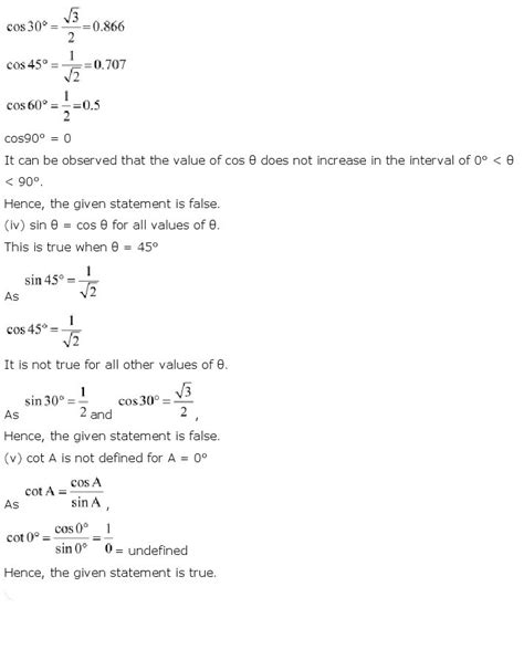 Introduction To Trigonometry Class 10 Mathematics Ncert Solutions