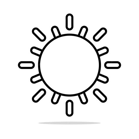 Free Vector Sun Outline Modern Style
