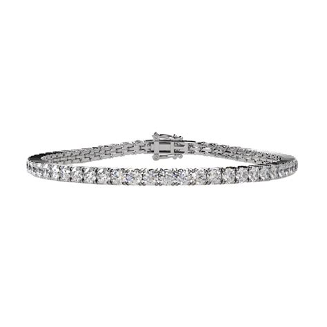 Bracciale Tennis Classico In Oro Bianco 18k Sg75695 Scermino Gioielli
